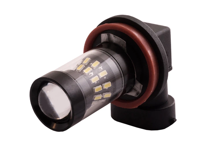 Світлодіодна авто лампа H11-3014-24SMD+4LG обманка білий 12V LEDUA ...