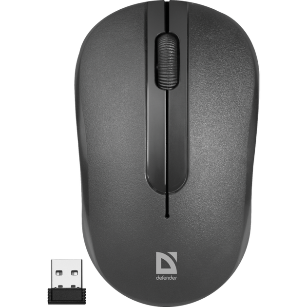 Мышка беспроводная DEFENDER Hit MM-495 |USB/1600 DPI| Черный – фото ...