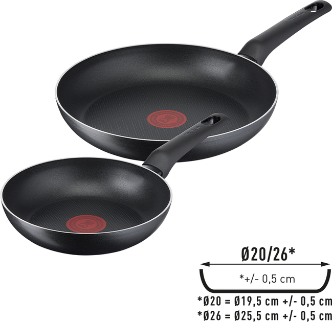 Набір сковорідок Tefal Simple Cook 20 см та 26 см (B5569053) – купити ...