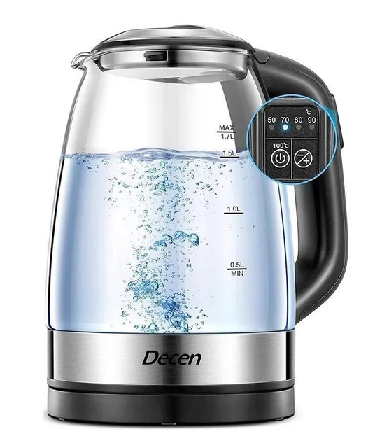 Електрочайник скляний Decen KEGX8008CB-GS – фото, відгуки ...
