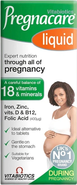 Диетическая добавка Vitabiotics Pregnacare Liquid в сиропе для беременных 200 мл (5021265246694 ...