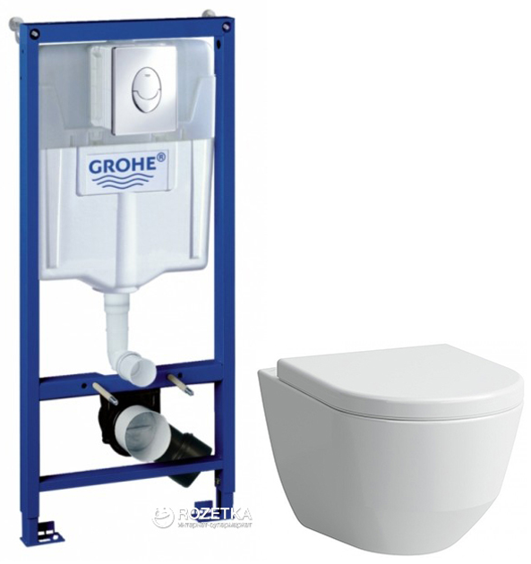 Инсталляция GROHE 38721001 + подвесной унитаз LAUFEN Pro H8619560000001 ...