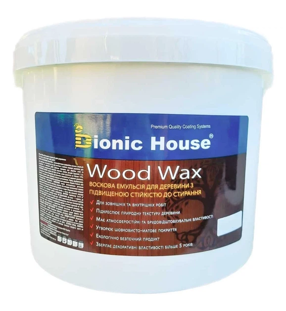 Восковая эмульсия для древесины BIONIC HOUSE WOOD WAX (БИОНИК ХАУС) 0 ...
