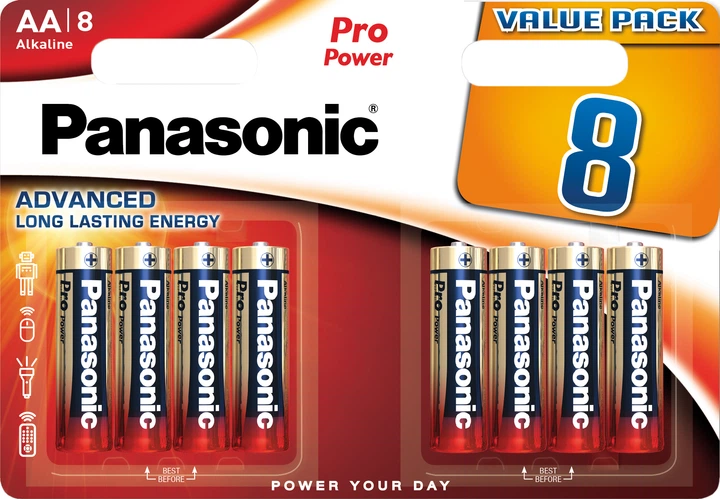 Батарейки Panasonic Pro Power лужні AA блістер 8 шт. (LR6XEG/8BW ...