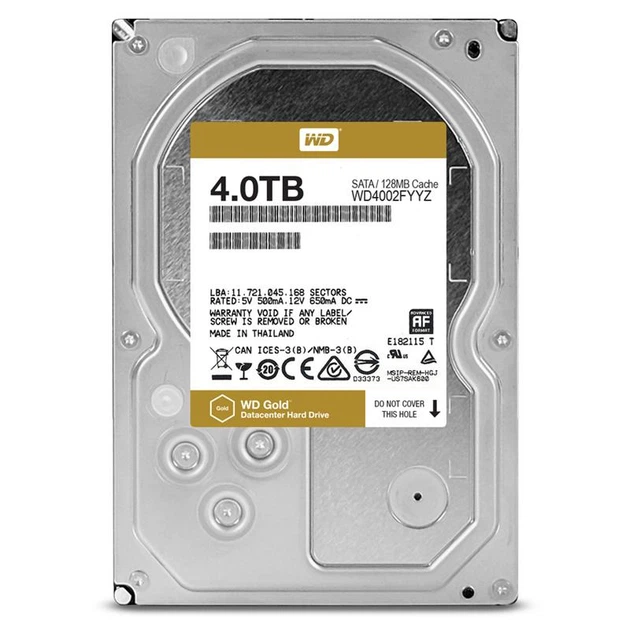 Накопичувач HDD SATA 4.0TB WD Gold 7200rpm 128MB (WD4002FYYZ ...
