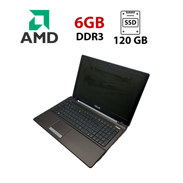 Ноутбук Asus K53 / 15.6" (1366x768) TN / AMD E-450 (2 ядра по 1.65 GHz ...