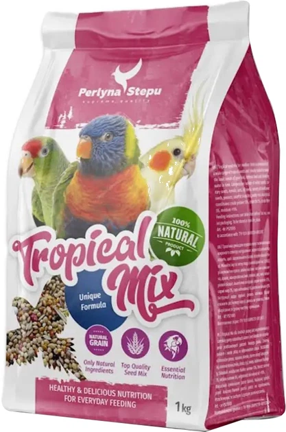 Зерносуміш Perlyna Stepu TROPICAL MIX для тропічних папуг 1 кг ...