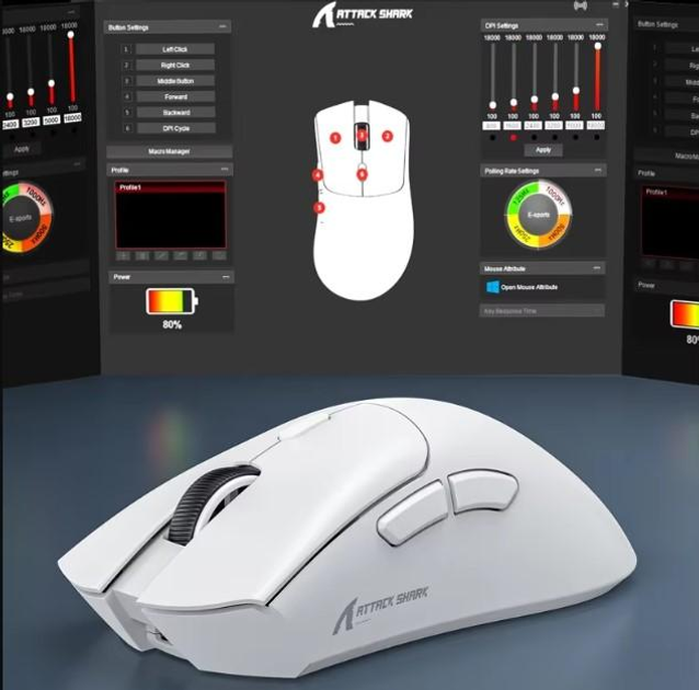 Беспроводная игровая мышь компьютерная Attack Shark R1 с ...