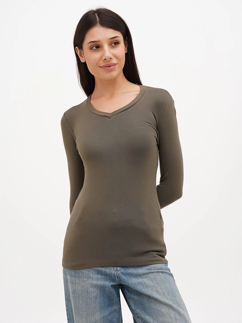Лонгслив длинный женский Sassofono A271-SF-3383 S Хаки (9901401460206) от продавца: Fashion ...