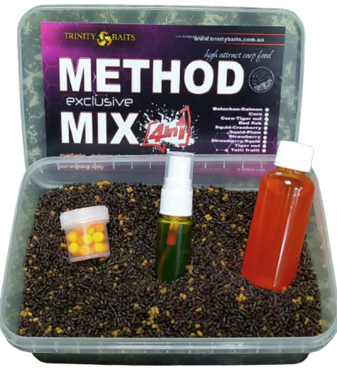 Метод мікс Trinity Baits METOD MIX Squid-PLUM 4 в1 (400гр) (кальмар зливу), ТВ07859 – фото ...