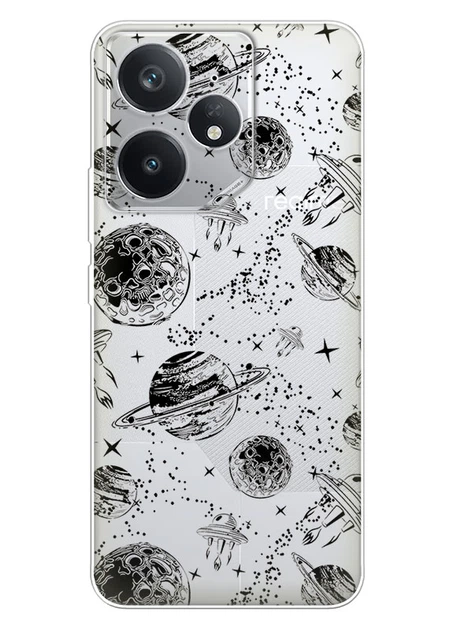 Прозорий силіконовий чохол iSwag для Realme GT Neo 7 з малюнком ...