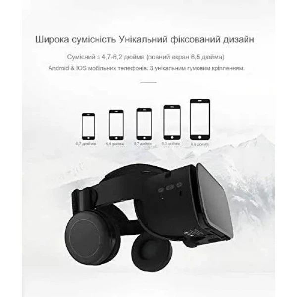 Окуляри шолом віртуальної реальності BOBO VR Z6 з геймпадом Black Bluetooth – фото, відгуки ...