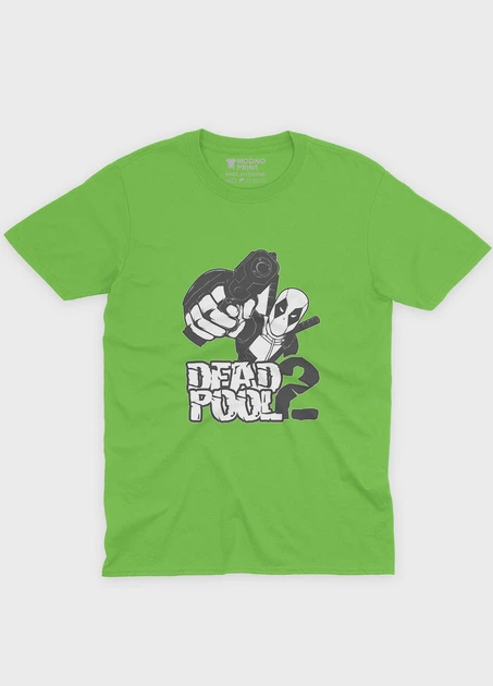 Футболка для хлопчика MODNO з принтом антигероя - Дедпул 156-164 см Салатовий (TS001-1-KIW-006 ...