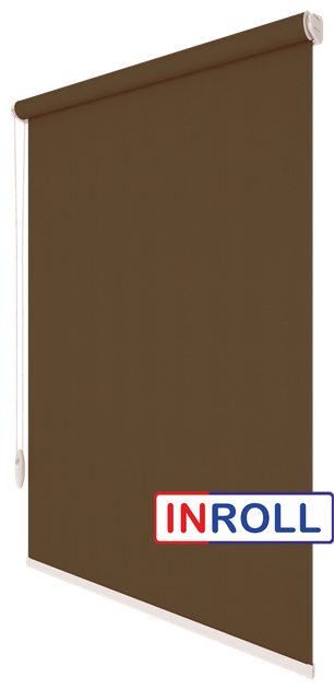 Ролета тканевая INROLL Есо-Standart 155х185 см BO Berlin Коричневый 216 ...