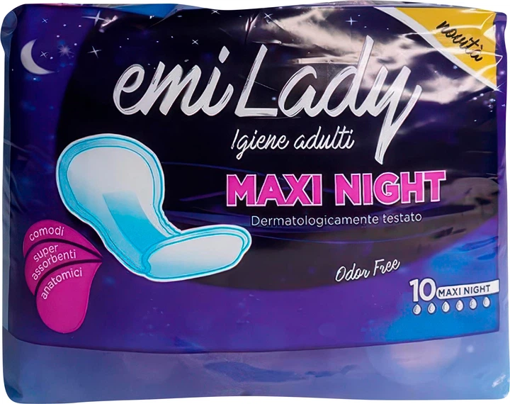 Нічні урологічні прокладки Emi Lady Maxi Night для жінок 7 крапель 10 ...