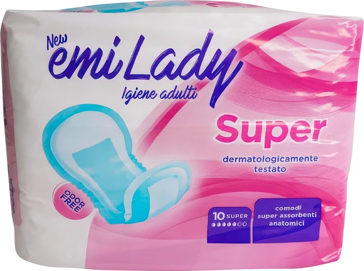Урологічні прокладки Emi Lady Super для жінок 5 крапель 10 шт ...