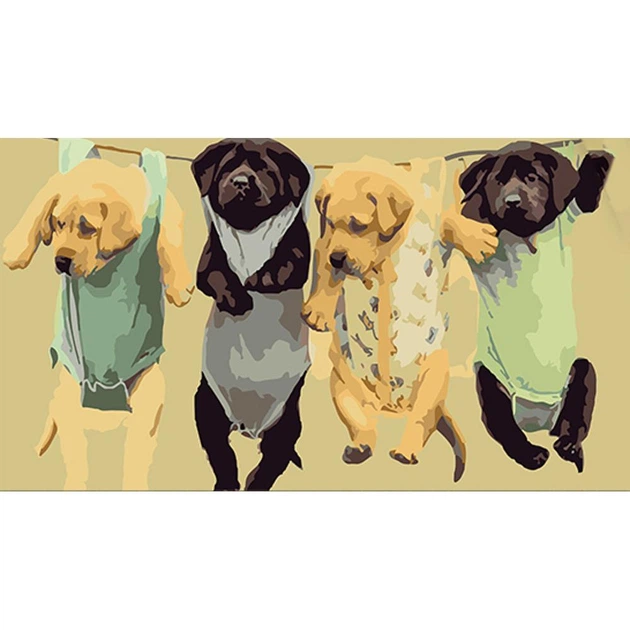 Картина за номерами Strateg Велике миття 50х25 см Ww185 набір для розпису за цифрами фото