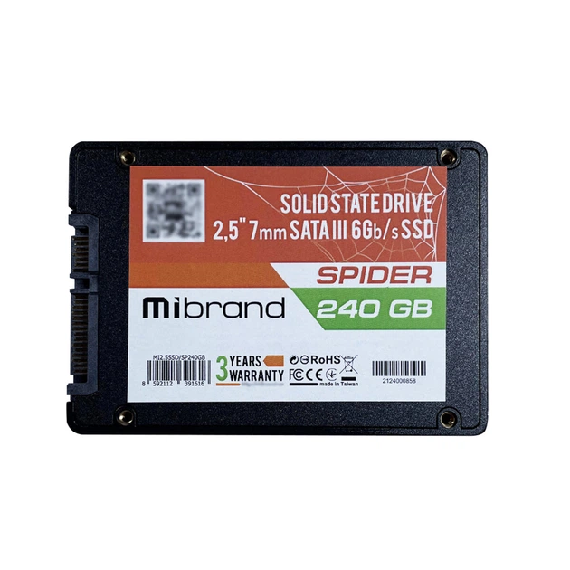 Накопичувач SSD Mibrand Spider 240GB 2.5" 7mm SATAIII Bulk (MI2.5SSD ...