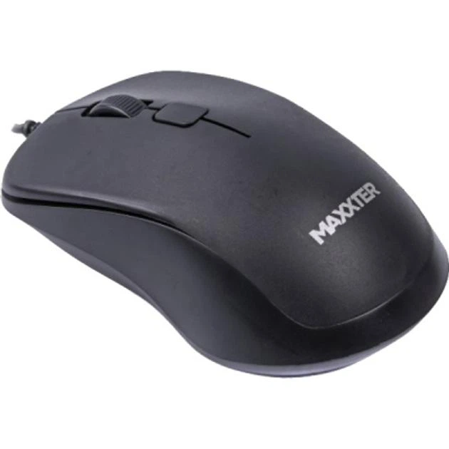 Компьютерная мышь Maxxter Mc-3B01, Black, USB, оптическая, 1000 dpi, 4 кнопки, 1.8 м – фото ...