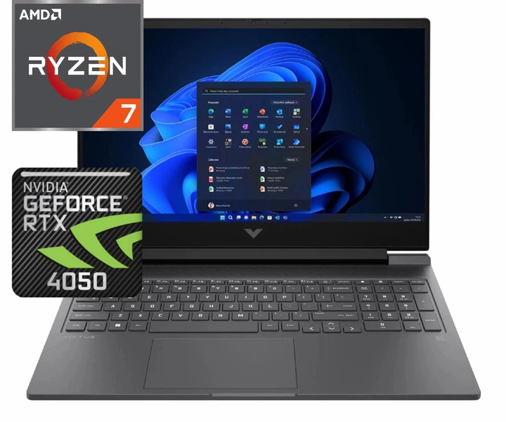 Ноутбук (2024) ігровий HP Victus 16 R7-7840HS/ 32GB / 512GB/ RTX4050 / 16.1" 144Hz – фото ...