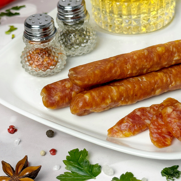 Колбаски "Чоризо" из свинины 500г, мясные снеки к пиву от продавца ...