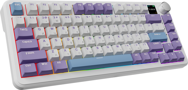 Клавиатура беспроводная Ajazz AK820 MAX Magnetic switches Purple RGB ...