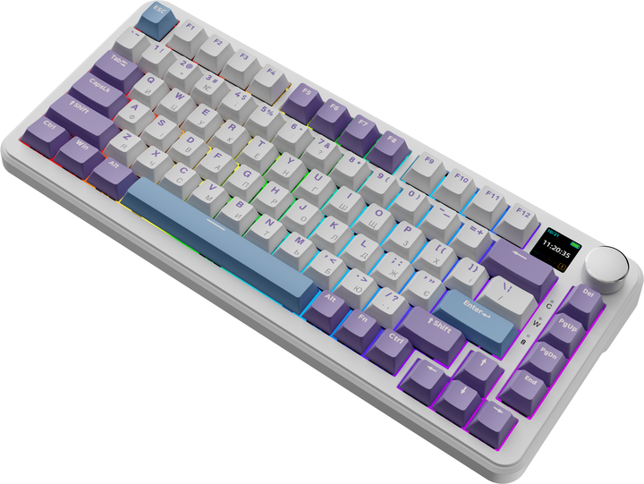 Клавіатура бездротова Ajazz AK820 MAX Magnetic switches Purple RGB ...