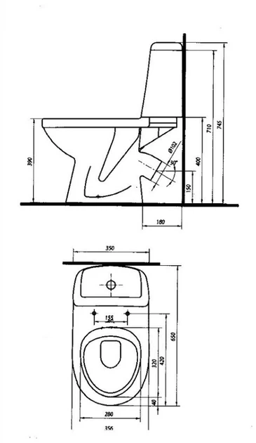 Набір Унітаз-компакт KOLO SOLO 79232000 з бачком та сидінням поліпропілен + Йоржик для унітазу ...
