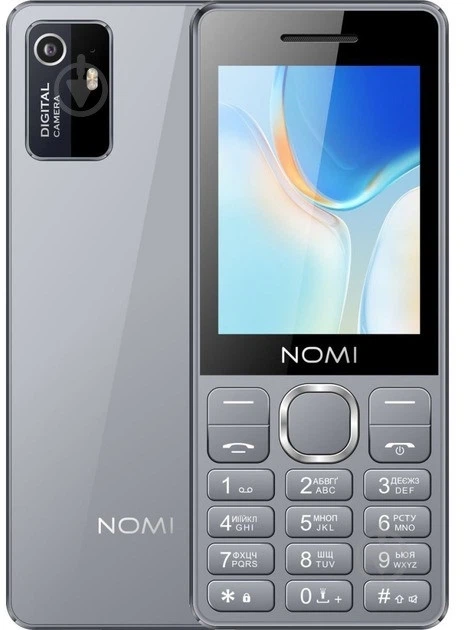 Кнопковий телефон Nomi i2860 сірий – фото, відгуки, характеристики в ...