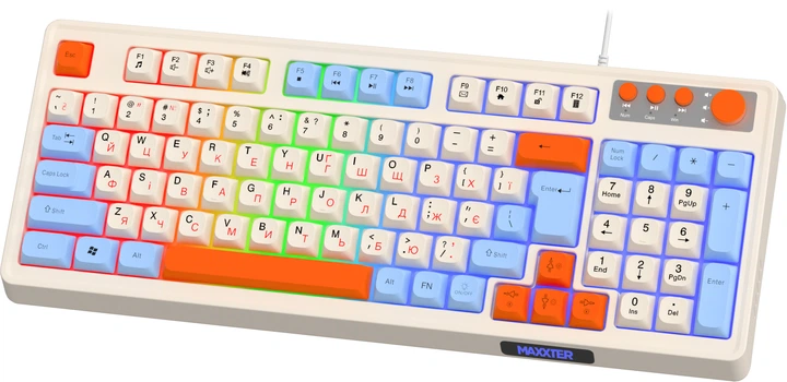 Клавиатура проводная Maxxter KBG-3C01-UA USB – фото, отзывы ...