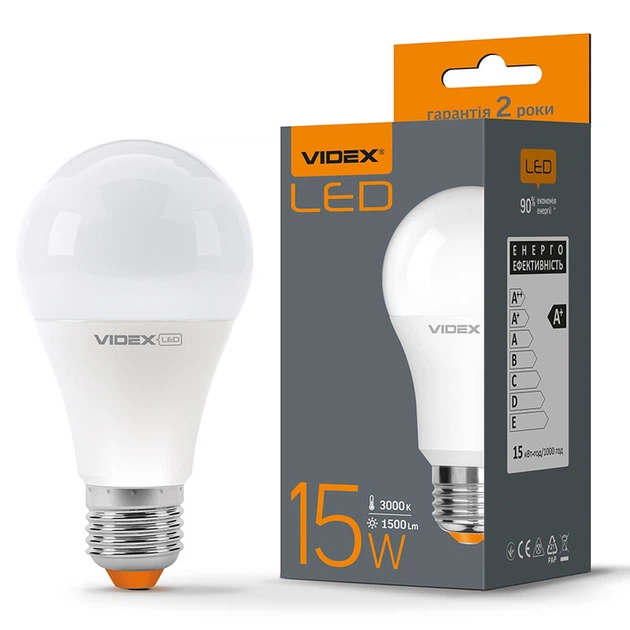Лампочка светодиодная Videx A65e 15W E27 3000K (VL-A65e-15273) (52972 ...