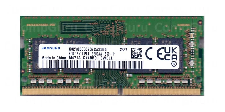 Оперативна пам'ять для ноутбука Samsung DDR4 8GB 3200MHz SO-DIMM 1Rx16 PC4-3200AA (M471A1G44BB0 ...