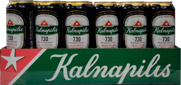 Упаковка пива Kalnapilis 7.30 світле фільтроване 7.3% 0.568 л x 24 шт ...