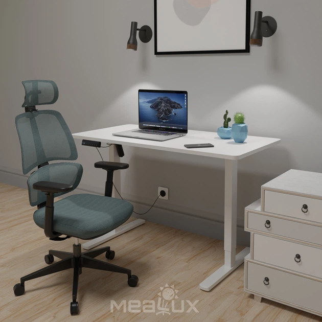 Стіл з електрорегулюванням висоти Mealux PowerDesk Lite 120х60х71-118 см White (EVO-201 Lite W/W ...