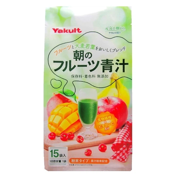 Смесь экстрактов Yakult Morning Fruit Aojiru 7,5 g 15 sticks – фото ...