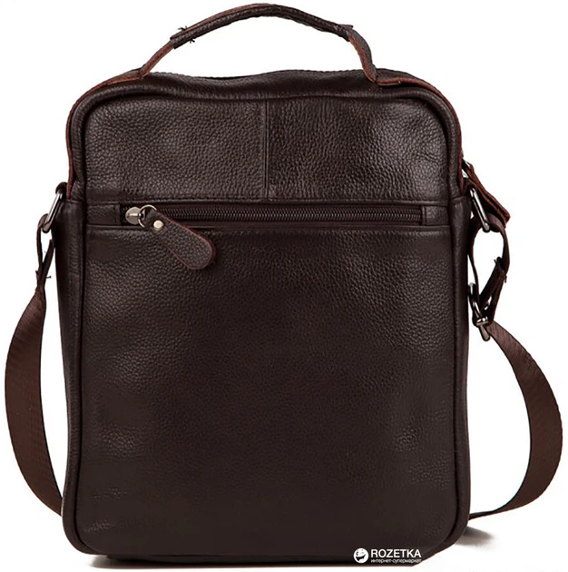 Чоловіча шкіряна сумка-месенджер Tiding Bag A25-2158C Коричнева ...