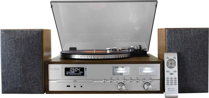 Музичний центр Вініловий програвач у ретро стилі Soundmaster Elite line ...