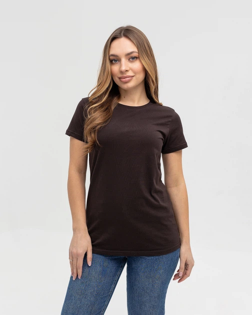 Жіноча футболка AndreStar з круглою горловиною Шоколад M (8573) від продавця: World Polo – в ...