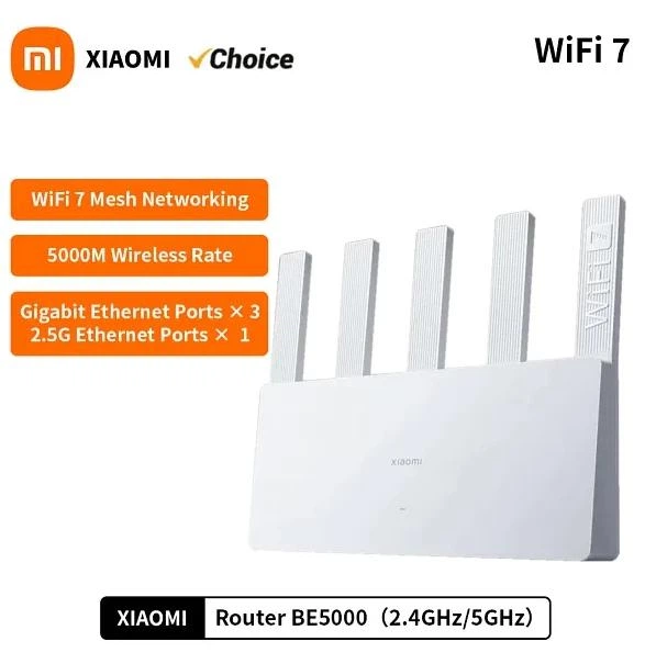 Маршрутизатор роутер Xiaomi Mi Router BE5000 Wi-Fi7 MESH CN (розширена ...