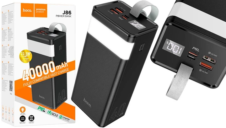 Power bank HOCO J86 "Powermaster" 22.5W 40000 mAh (чорний) – фото ...