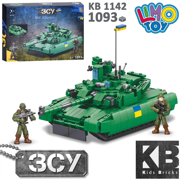 Конструктор військовий, танк, БМ "Оплот", фігурки, 1093 деталі KB 1142 ...