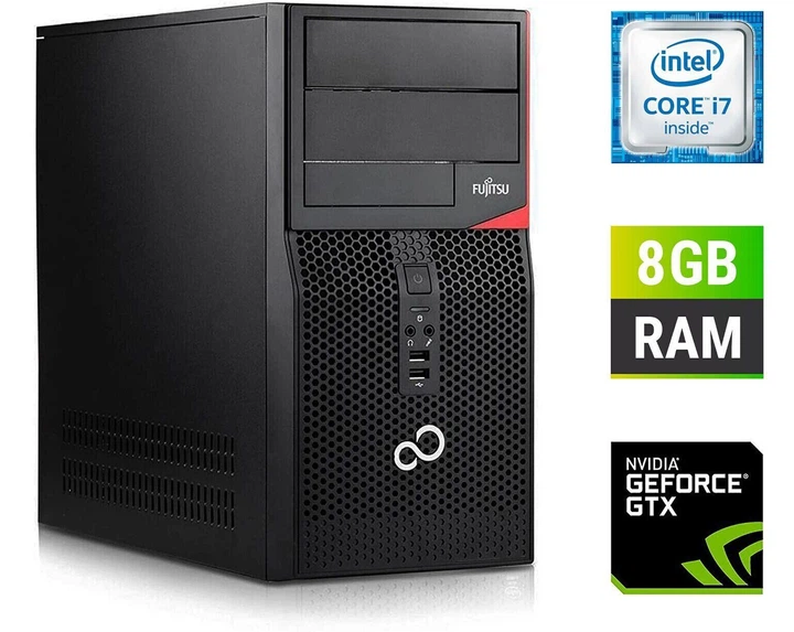 Ігровий ПК Fujitsu Tower / Intel Core i7-6700 (4 (8) ядра по 3.4 - 4.0 ...