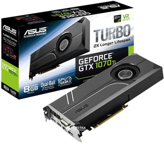 Відеокарта GeForce GTX 1070 Ti 8GB Asus Turbo (TURBO-GTX1070TI-8G) Б/В ...