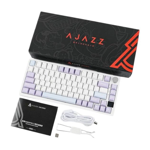 Клавіатура механічна бездротова Ajazz Ak820 PRO, Flying Fish swich з RGB-підсвіткою та ...