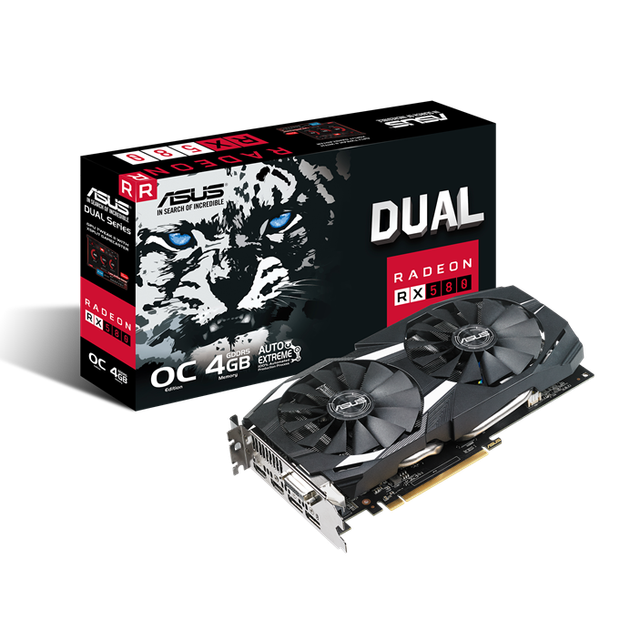 Відеокарта Asus Radeon RX 580 Dual OC 4GB GDDR5 (DUAL-RX580-O4G), Б/в ...
