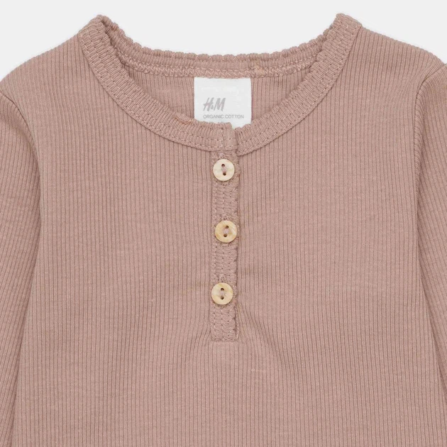 Детский лонгслив для девочки H&M 8834560kwer 56 см Бежевый (PS2030000352265) – Брендовая одежда ...