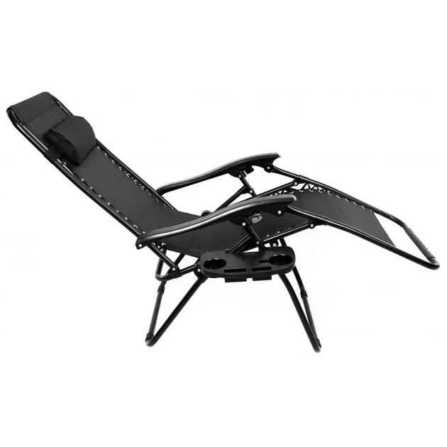 Садове Крісло Шезлонг Zero Gravity XXL до 120 кг + підголовник та підсклянник – купити онлайн на ...