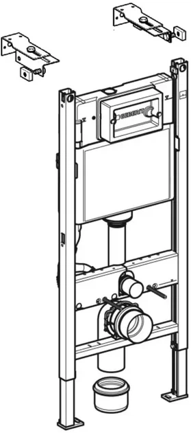 Інсталяція GEBERIT Duofix Basic 111.153.00.1 з кріпленням 111.839.00.1 + панель змиву Delta 50 ...