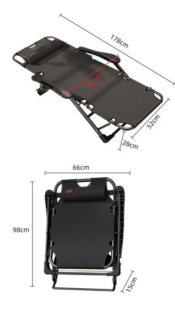 Розкладне крісло шезлонг садовий WCG FCB-S07 – купити онлайн на ROZETKA