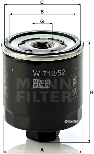 Фильтр масляный MANN W 712/52-W 712/53-W712/39 – фото, отзывы ...